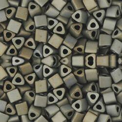 Toho TRIANGLE 8/0 Seed Beads FROSTED METALLIC IRIS BROWN