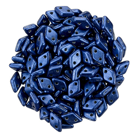 2-Hole Diamond Beads SATURATED METALLIC EVENING BLUE
