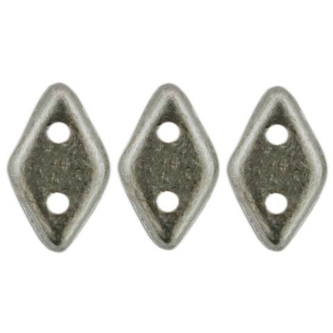 2-Hole Diamond Beads SATURATED METALLIC FROST GRAY