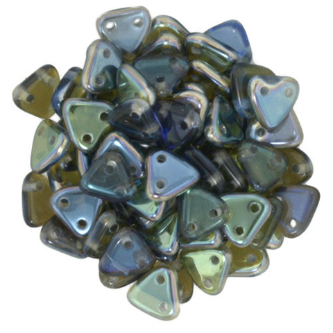 2-Hole TRIANGLE Beads SAPPHIRE CELSIAN| EUREKA CRYSTAL BEADS