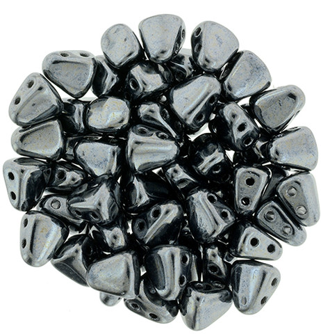 2-Hole NIB-BIT Beads HEMATITE|EUREKA CRYSTAL BEADS