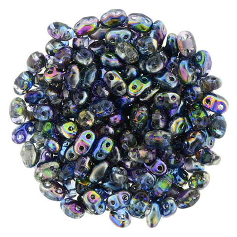 MiniDuo 2x4mm 2-Hole Czech Glass Beads MAGIC BLUE| EUREKA CRYSTAL BEADS