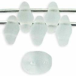 SuperDuo MATTE CRYSTAL - 2-hole Czech Glass| EUREKA CRYSTAL BEADS