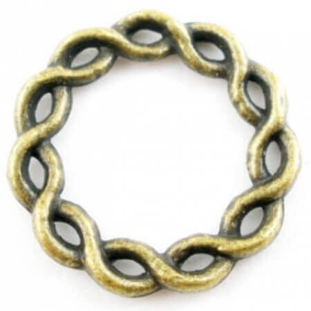 JUMP RING 20mm 12 Gauge Antique Brass Plated | Eureka Crystal Beads
