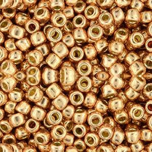 Toho ROUND 6/0 Seed Beads PERMAFINISH GALVANIZED ROSE GOLD