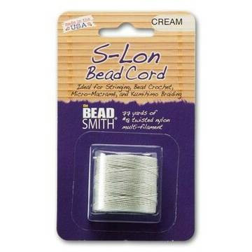 S-Lon Super Lon Bead Cord CREAM| Eureka Crystal Beads