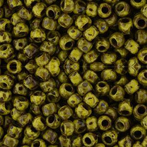 SIZE-8 #Y319 HYBRID OPAQUE DANDELION PICASSO Toho Round Seed Beads