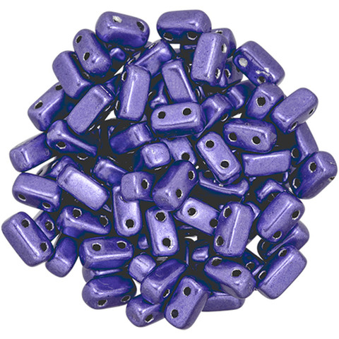 2-Hole Brick Beads CzechMates SATURATED METALLIC ULTRA VIOLET