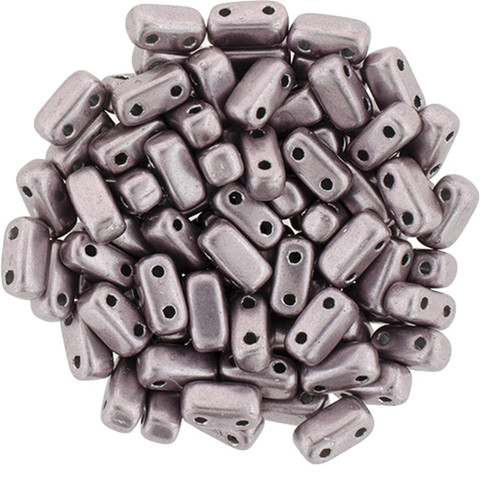 2-Hole Brick Beads CzechMates SATURATED METALLIC ALMOST MAUVE