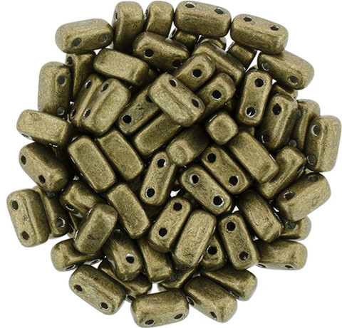 2-Hole Brick Beads CzechMates SATURATED METALLIC EMPERADOR