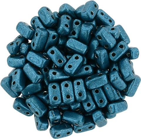 2-Hole Brick Beads CzechMates SATURATED METALLIC SHADED SPRUCE