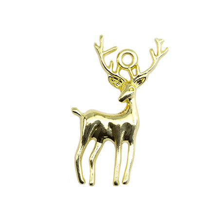 Charm-DEER-30x18mm Gold Plated