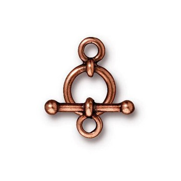 TierraCast Toggle Clasp Anna's Antiq. Copper | Eureka Crystal Beads