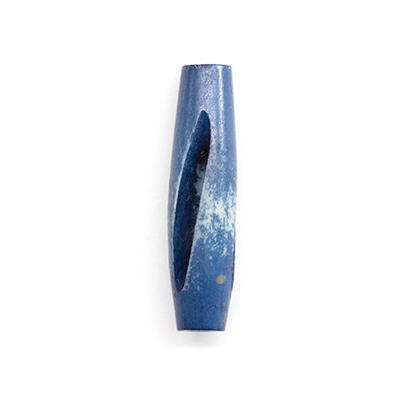 Carved Hair Pipe Bone Beads 25mm BLUE | Eureka Crystal Beads