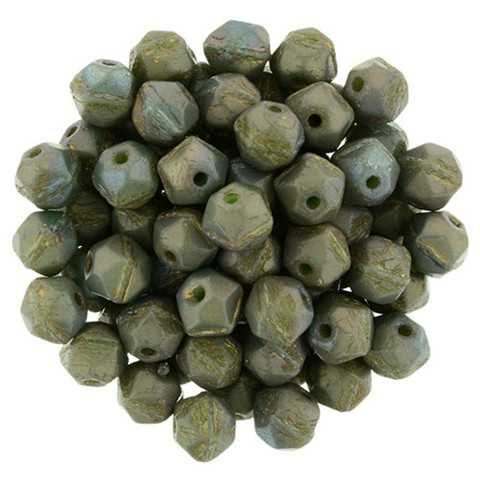 Czech Glass English Cut Beads MATTE OXIDIZED BRONZE CLAY 6mm