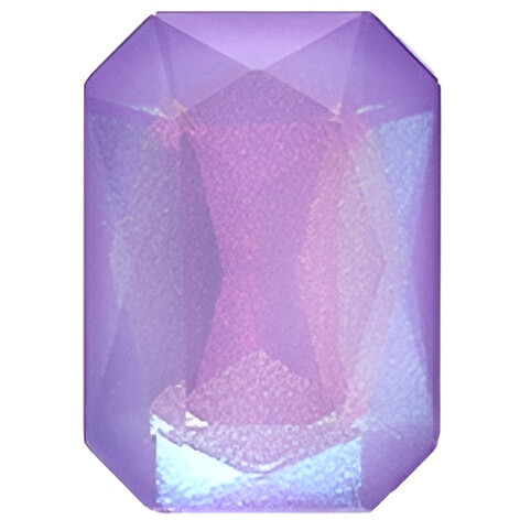 Krakovski Crystal Octagon Stone 13x18mm VIOLET AB GLITTER