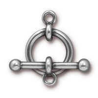 TierraCast Toggle Clasp Anna's Antiq. Pewter | Eureka Crystal Beads