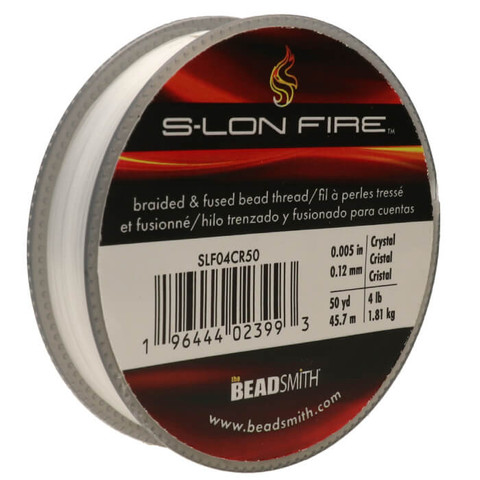 S-Lon Fire Beading Thread 4LB CRYSTAL .005" -50 Yards
