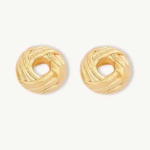 KNOT SPACER BEAD 6x3mm 18K Gold Plated | Eureka Crystal Beads
