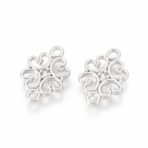 Link FLOWER CONNECTOR 18x13mm Platinium Plated | Eureka Crystal Bead