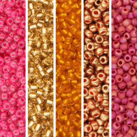 Ruby Sunset Toho Size 11 Color Mixes | Eureka Crystal Beads