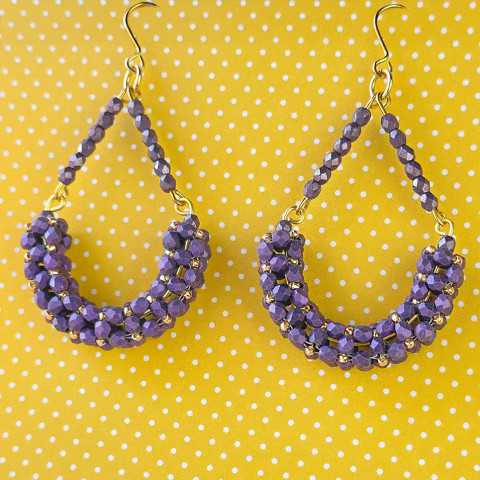CRAW Drop Earrings DIY Beading Tutorial | Eureka Crystal Beads