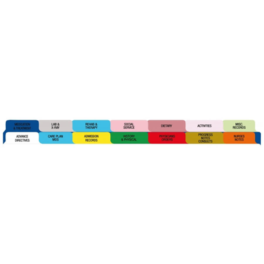 Long Term Care Medical Chart Dividers Set - First Healthcare Products