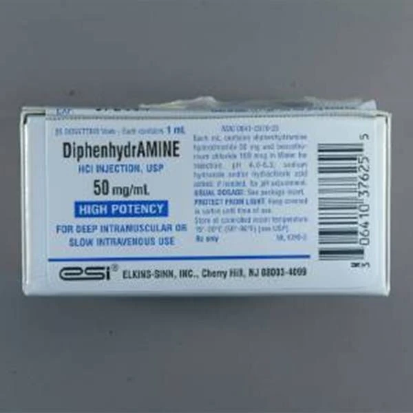 Diphenhydramine 50mg Injection - 1mL/Vial - Modern Medical Products