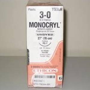 3-0 Monocryl Suture - PS-1 - 27 inch (Box of 36) - Modern Medical Products