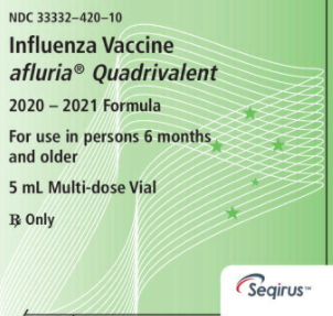 AFLURIA Quadrivalent Influenza Vaccine MDV 5ML (10 Dose/Vial ...