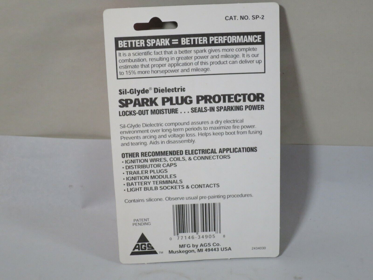 AGS SP2 Sli-Glyde¨ Dielectric Spark Plug Protector 1.25oz.