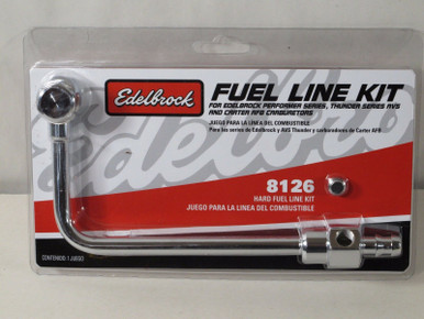 Edelbrock 8126 Carburetor Single Feed Fuel Line Kits, 3/8 in. Hose Barb ...