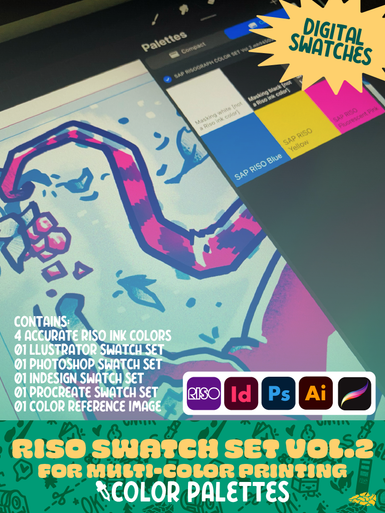 Risograph Digital Color Swatch Set vol.2 | Split Arrow