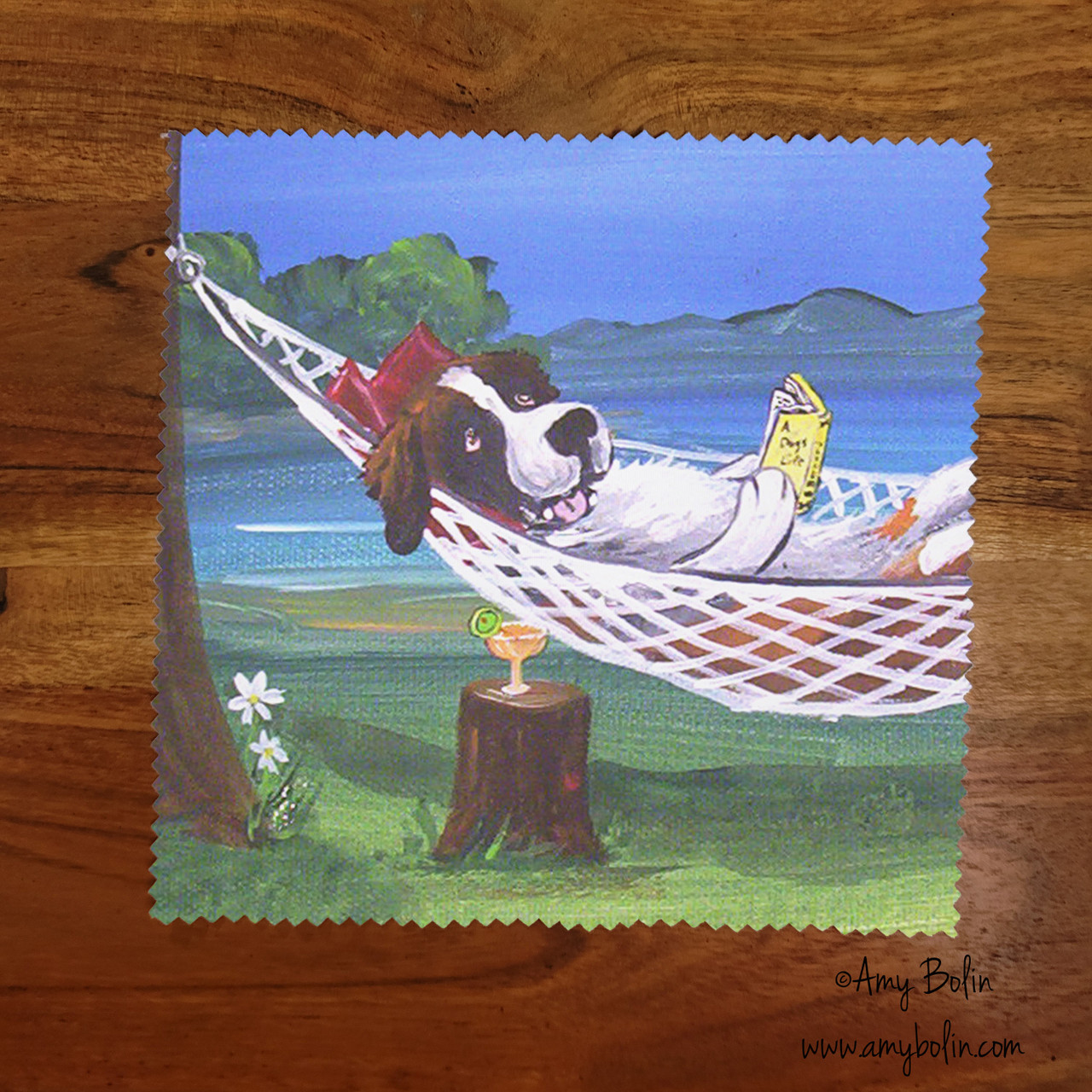 "The Best Summer Ever" Saint Bernard Lens Cleaning Cloth - Amy Bolin's ...