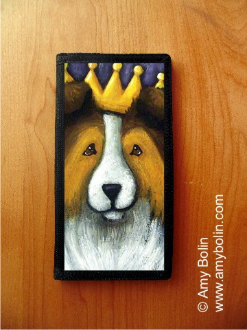 "The Queen" Sable Shetland Sheepdog Checkbook Cover - Amy Bolin's Far ...