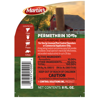 MARTIN'S PERMETHRIN 10%, MULTI-PURPOSE INSECTICIDE - Palmer Feed ...