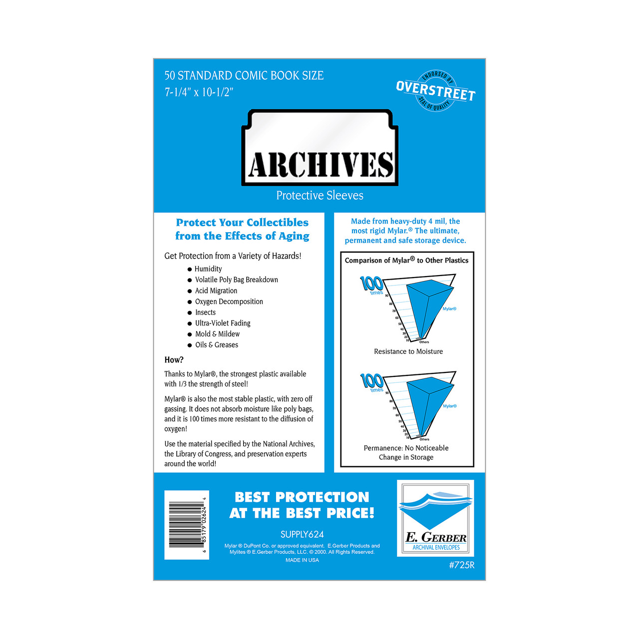 Archives - Standard Comics - 1970's-90's - E. Gerber Archival Envelopes
