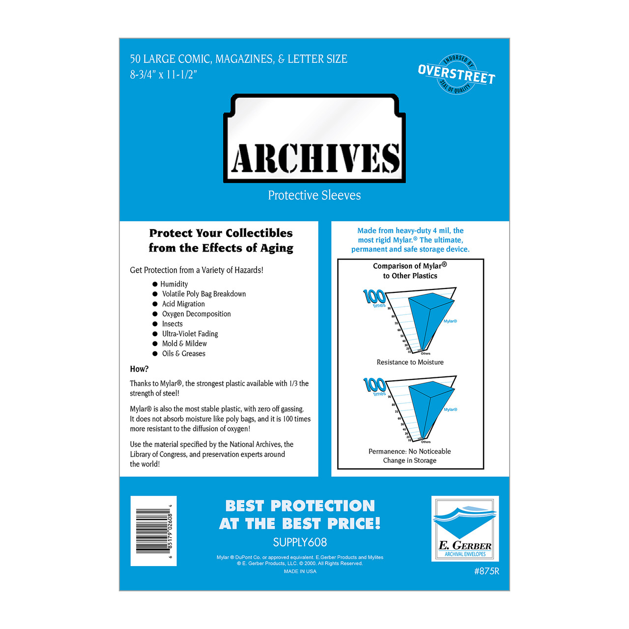 Archives - Large Comics, Mag. & Letter - E. Gerber Archival Envelopes