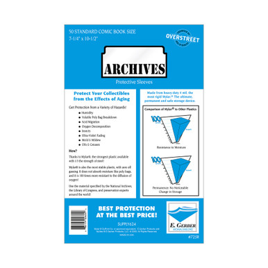 Archives - Standard Comics - 1970's-90's - E. Gerber Archival Envelopes