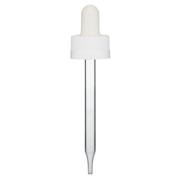 Glass White Bulb Dropper for 1/2 oz Glass Bottles - sootheyoursoul.com