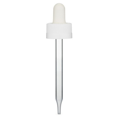 Glass White Bulb Dropper for 1/2 oz Glass Bottles - sootheyoursoul.com