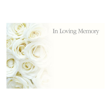 In Loving Memory Cards 9cm x 6cm Pack of 50