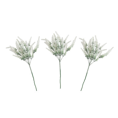 Artificial Heather Spray 60cm/24 Inches Tall Pack of 3 White