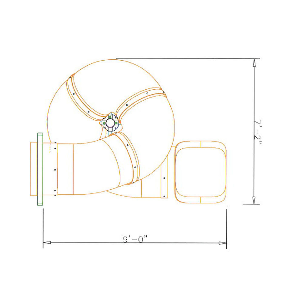 7' Spiral Tube Slide - CustomSlides.com