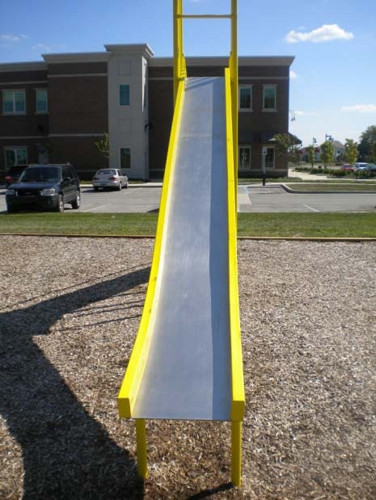 Stainless Steel Freestanding Wave Slide - CustomSlides.com