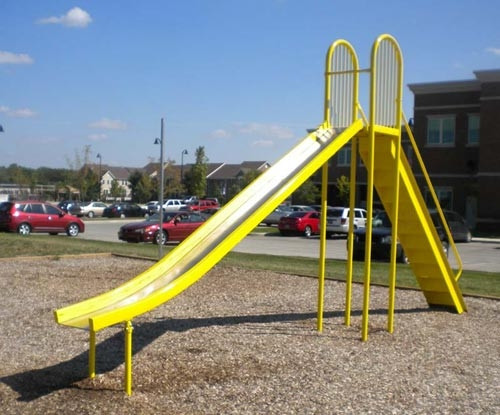 Stainless Steel Freestanding Straight Slide - CustomSlides.com