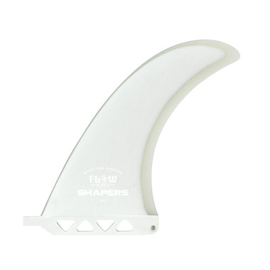 8" Flow Series Longboard Fin - White Clear - Shapers Manufacturers Co