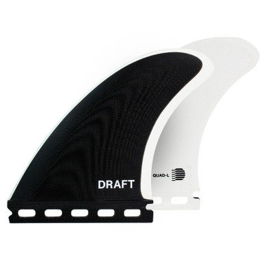 Draft Quad Fin Set Large - Black & White | Futures Compatible | Shapers ...