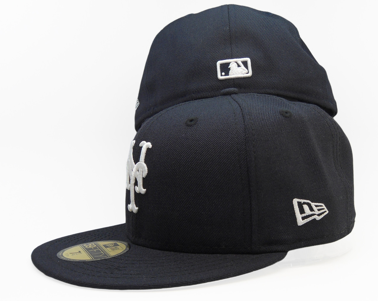 New York Mets New Era Custom 59Fifty Fitted Hat - Navy Blue, White
