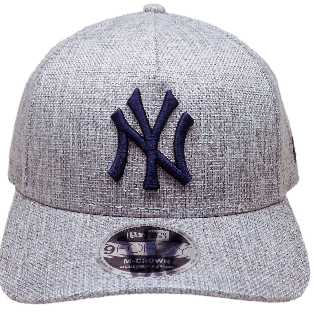 New York Yankees New Era M-Crown 9FORTY Snapback Hat - Gray, Navy ...
